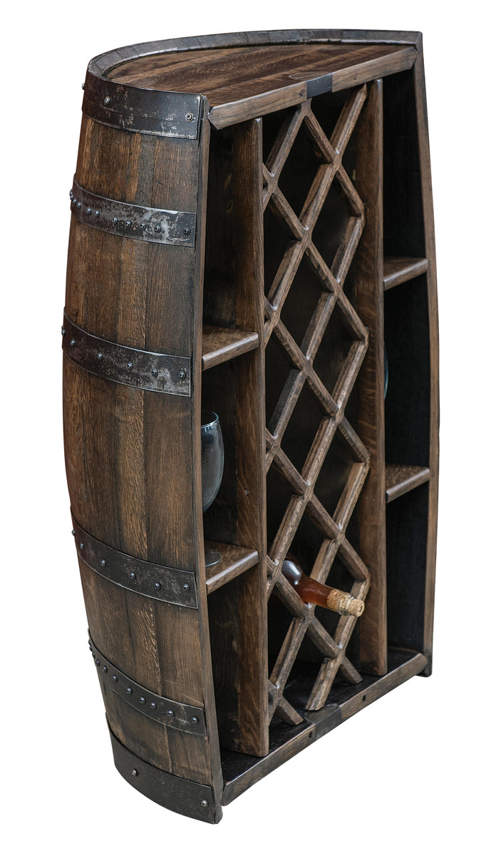 Whiskey Barrel Wine Bottle Rack – retrometalfurniture.com